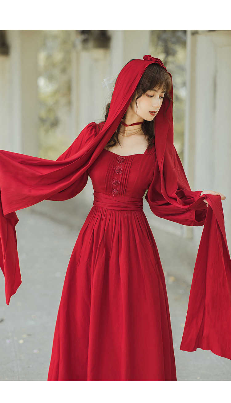 Korea Chic Retro Trend Women Red Dress – LiveTrendsX
