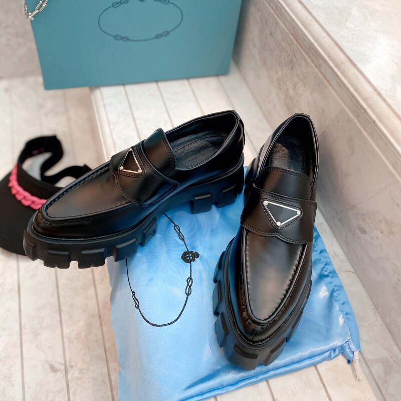 leather Platform loafers pointed toes shoes for women – LiveTrendsX